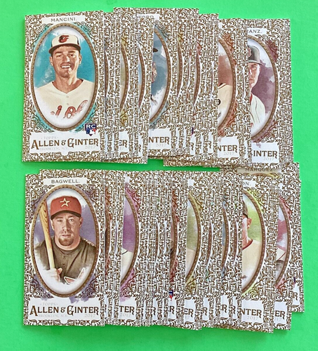 2017 Topps Allen & Ginter MINI GOLD BORDER SET .# 301 to 350 SHORT ...