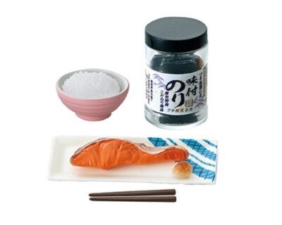 Re-ment Miniatures Petit Sample Today's Breakfast Fish Gilled salmon ...