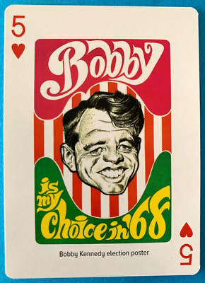 BOBBY KENNEDY ELECTION POSTER 1968 RARE TRADING "ROOKIE" CARD COLLECTOR ...