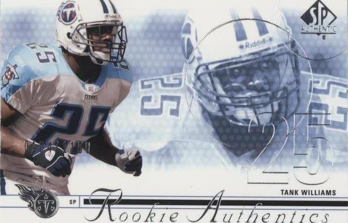2002 SP Authentic - Rookie Authentics Tank Williams #163 /1150 (RC) for ...