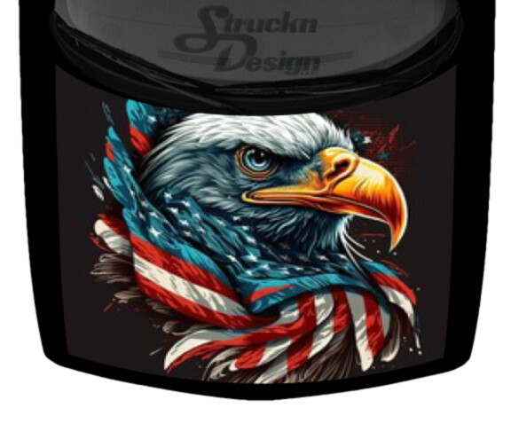 Vinyl Eagle Decals And Graphics Light Vivid Orange Bald Eagle Portrait
