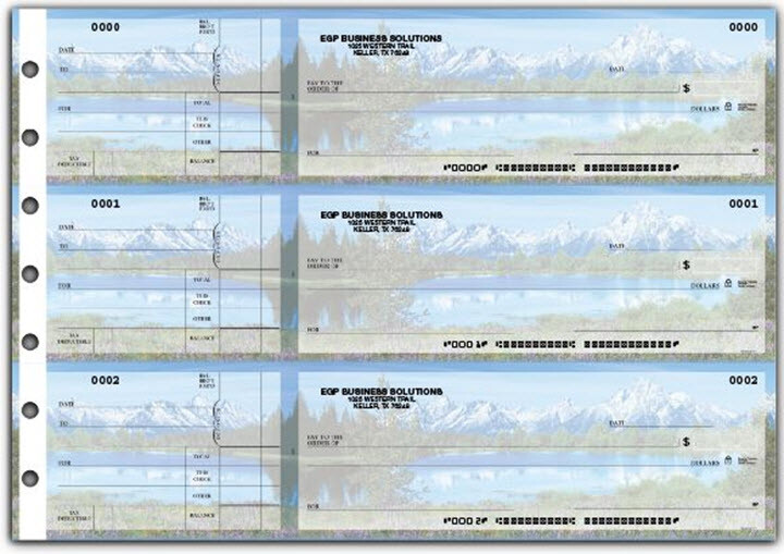 Manual Business Checks with Side Stub Logo Included 13 Styles/Colors ...