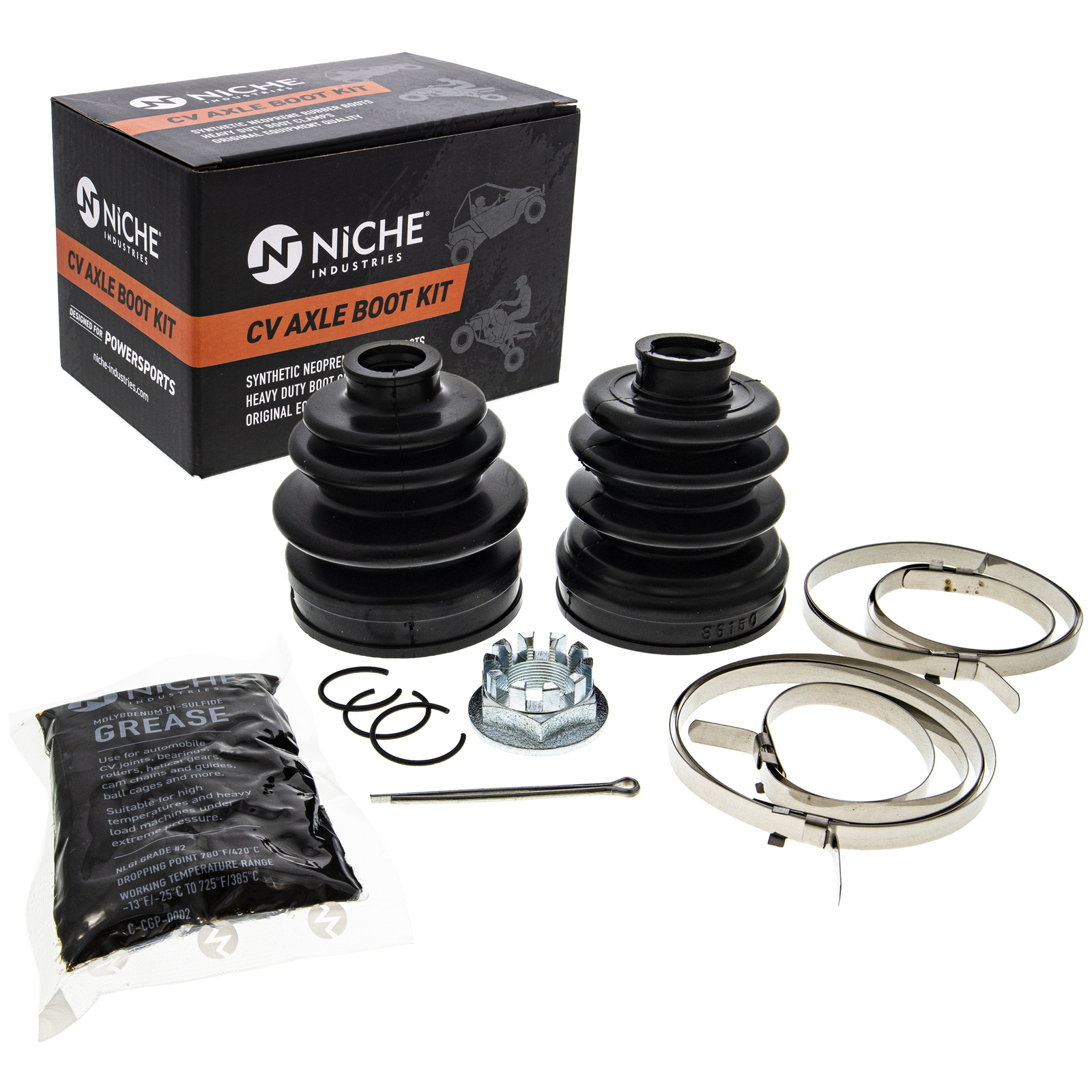 NICHE Front Rear CV Axle Boot Kit for Honda Rancher 420 Big Red 700 UTV ...