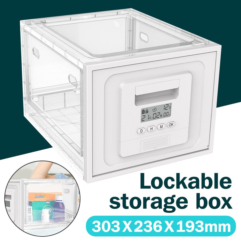 Safe Medicine Lock Box Timed Lock Box Lockable Storage Box Childproof ...