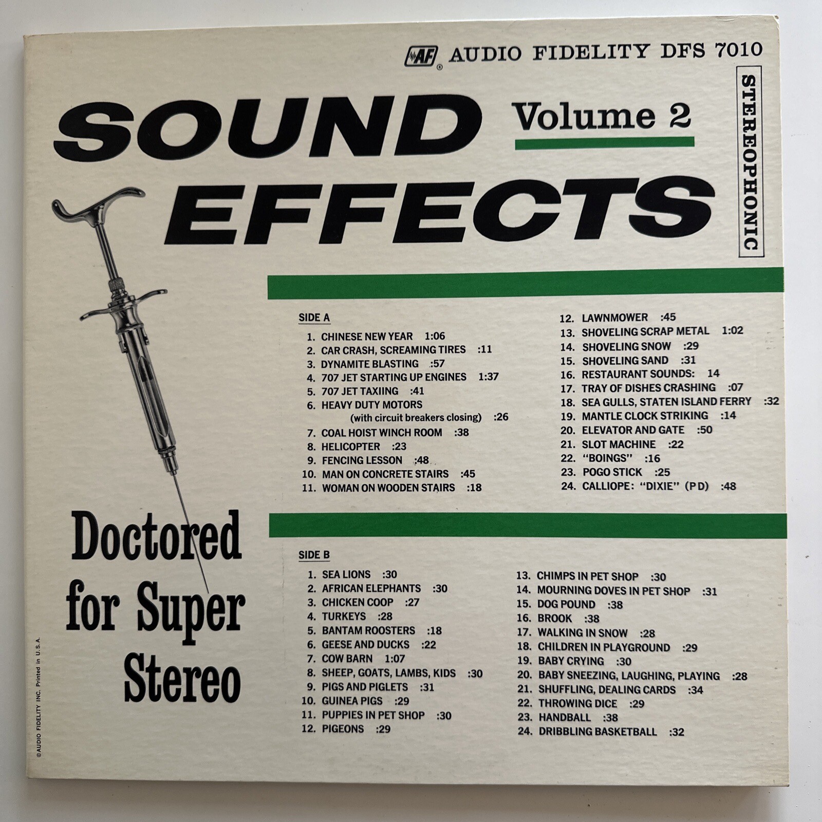 Sound Effects Doctored For Super Sound Volume 2 LP Vinyl DFS-7010 DJ ...