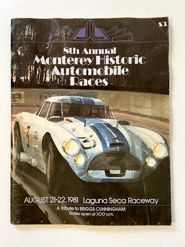 8th Annual Monterey Historic Automobile Races 1981 program Leguna Seca ...