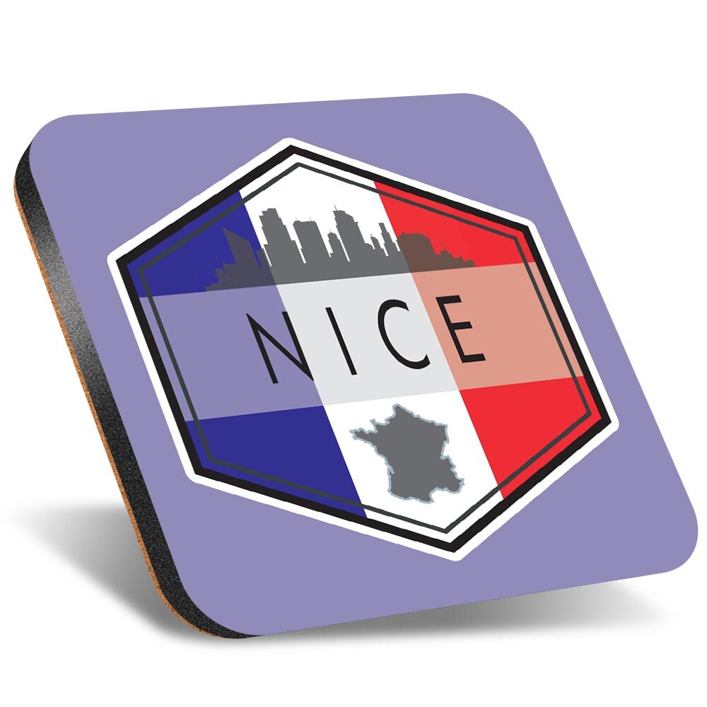 1x Square Coaster 12cm Nice France Flag French Travel City #59915 | eBay UK