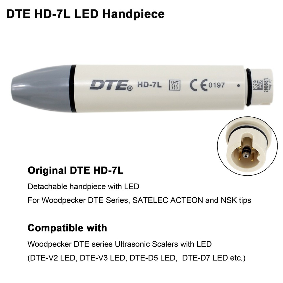 Woodpecker DTE Dental Ultrasonic Scaler ACTEON Satelec Tips HD-7L ...
