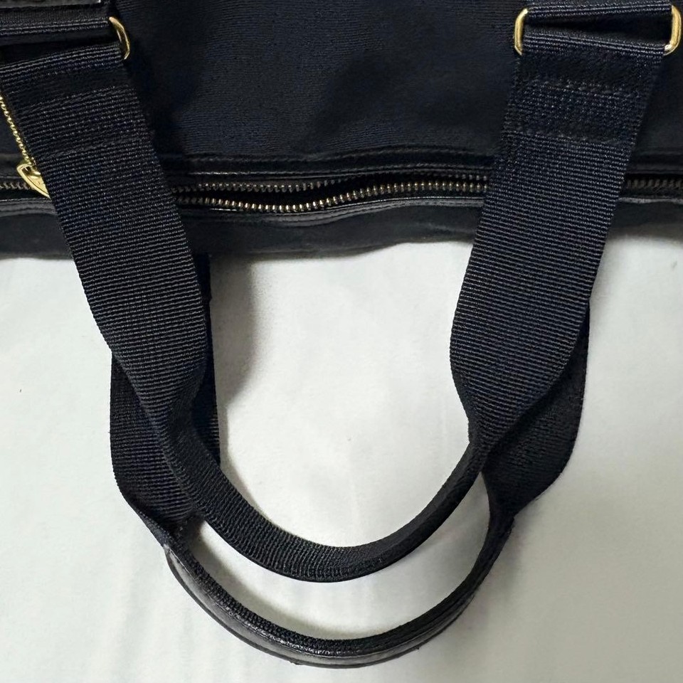 Moschino Vintage Big Logo A4 Size Shoulder Boston Bag Black Canvas ...