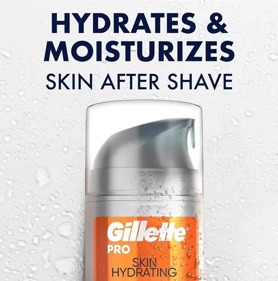 8 x Gillette Pro Skin Hydrating Aftershave Moisturizer SPF 15 50ml Free ...