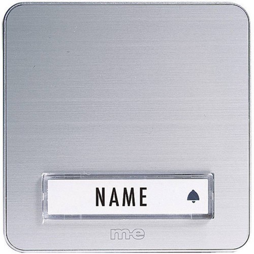 Plaque de sonnette simple m-e modern-electronics KTA-1 A/S argent 12 V ...