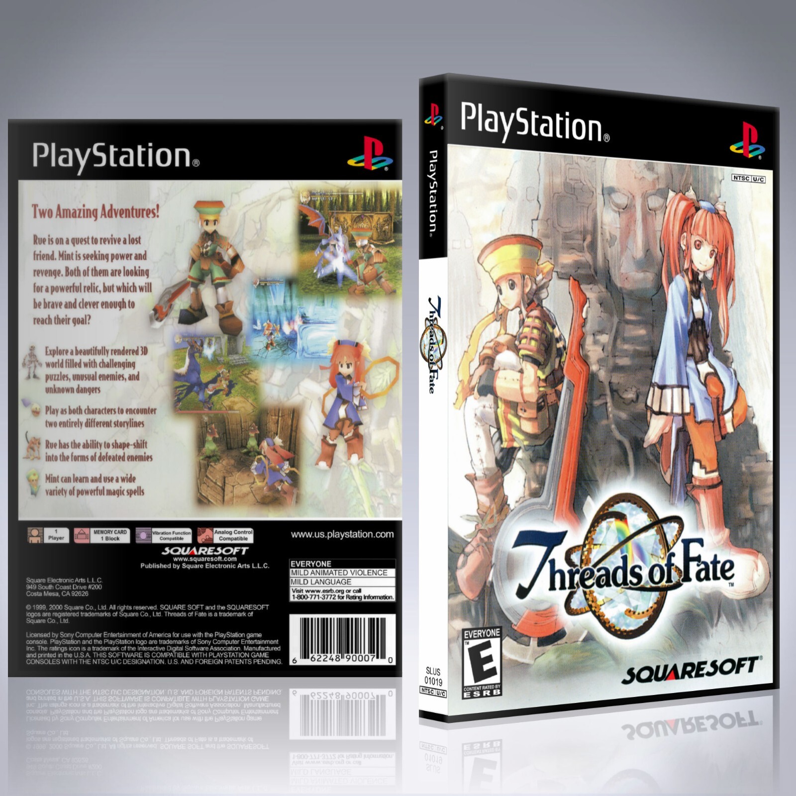 PS1 Case - NO GAME - Threads of Fate | eBay