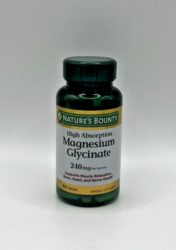 Nature's Bounty High Absorb Magnesium Glycinate 240mg 60 Ct FREE ...