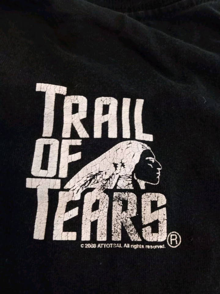 2008 Trail Of Tears Commemorative Motorcycle Ride Tshirt Black L Made ...