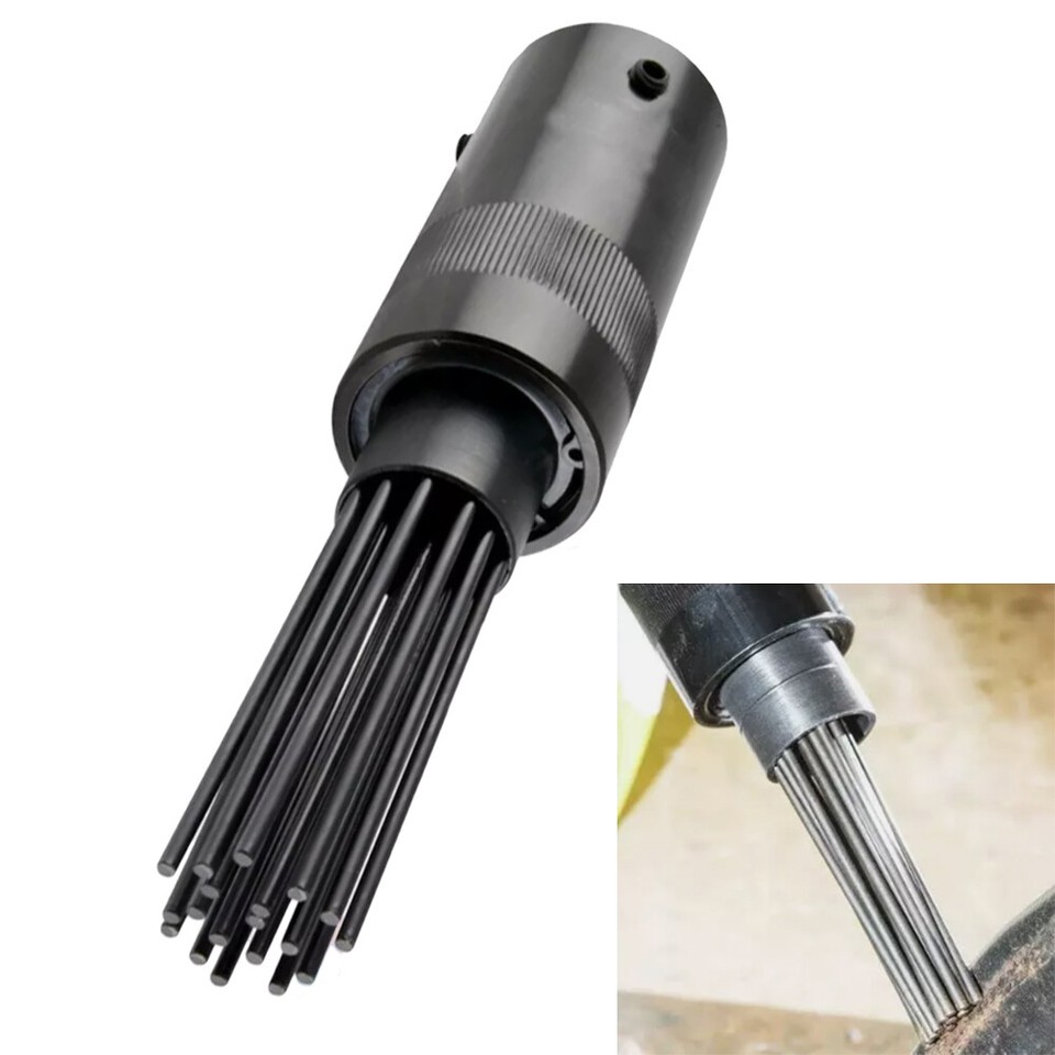 AIR NEEDLE DESCALER RUST PAINT REMOVER FITS UNIVERSAL AIR HAMMER CHISEL ...