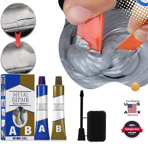 Industrial Heat Resistance Cold Weld Metal Repair Paste A + B Adhesive ...