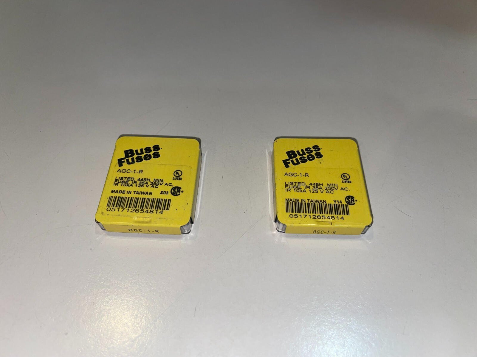 Bussmann Fuses AGC-1-R Acting 35A 250V AC 10kA 125V AC -2 BOXES 5 IN EA ...