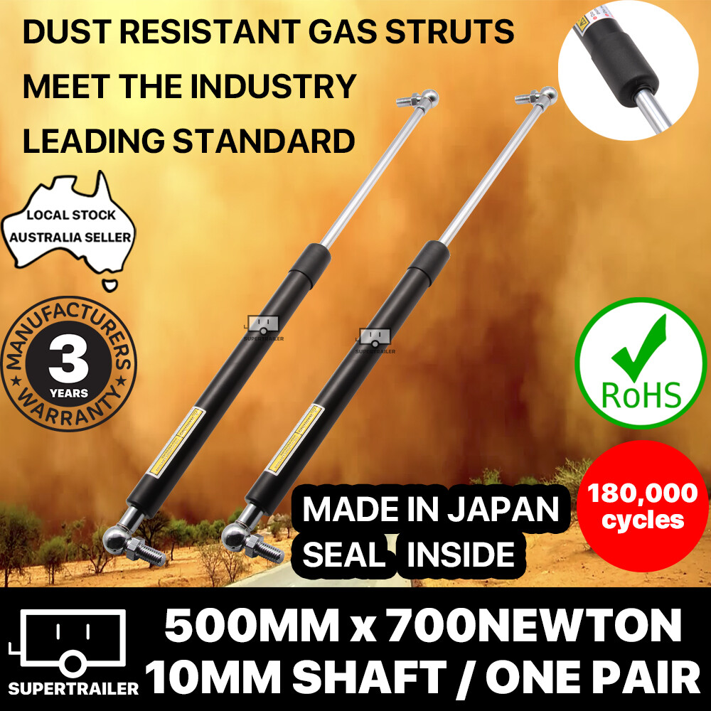 2x gas struts 500mm 700N CAMPER TRAILER CARAVAN CANOPY Toolbox STRUT ...
