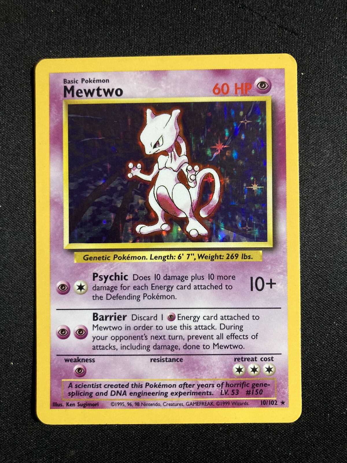 Pokémon TCG Mewtwo Base Set 10/102 Holo Unlimited Holo Rare | eBay