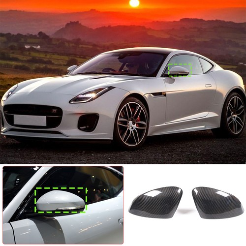 Dry Carbon Fiber Car Exterior Rear View Mirror Covers For Jaguar F-TYPE ...
