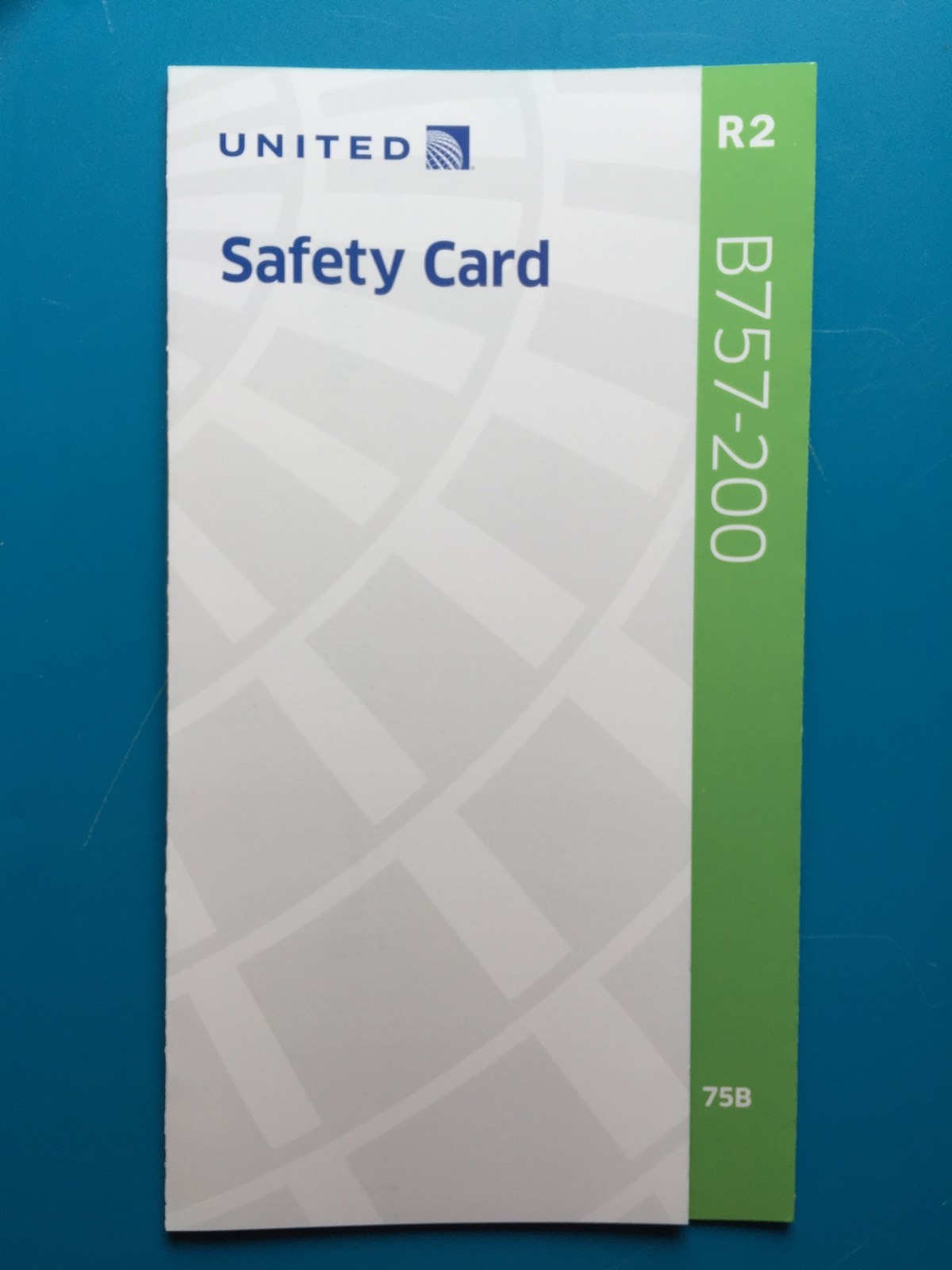 UNITED AIRLINES SAFETY CARD--757-200--REV#2 | eBay