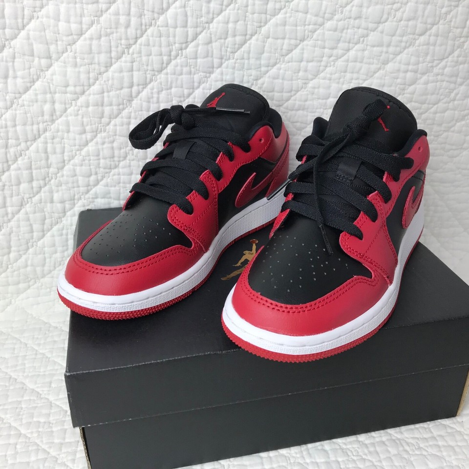 Nike Air Jordan 1 Low (GS) Shoes Youth SZ 4.5Y Reverse Bred 553560-606 ...