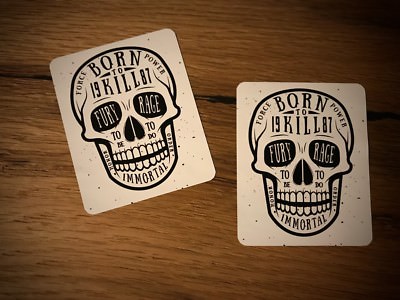 2x SKULL Aufkleber Tattoo Rockabilly Custom Born to Kill Hipster ...