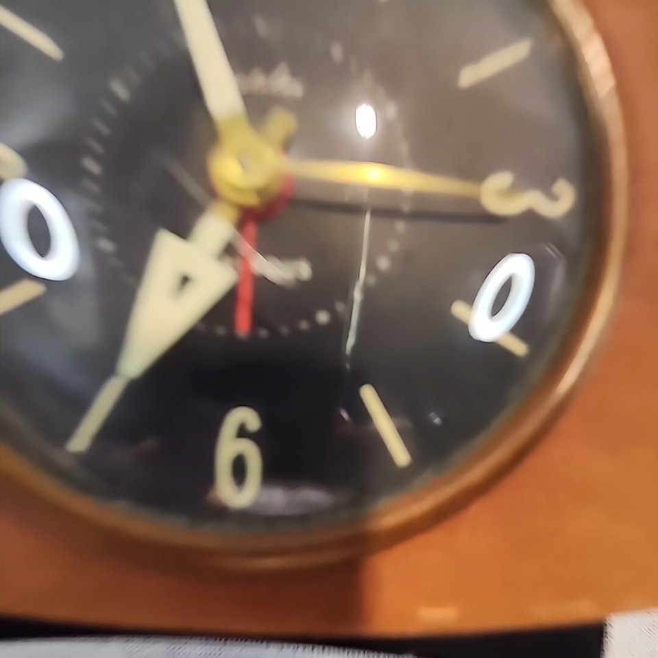 Westclox Pittsfield Luminous Blond Wood Alarm Clock 1950's MCM Untested ...