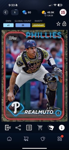 Topps Bunt Digital JT Realmuto 1/25 Limited Edition | eBay