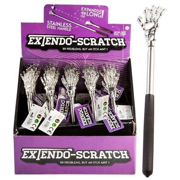 44704 EXTENDO STAINLESS STEEL 49CM HAND SHAPED BACK SCRATCHER NOVELTY ...