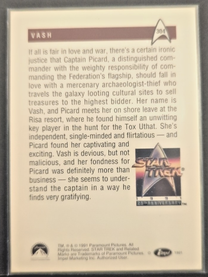 1991 STAR TREK THE NEXT GENERATION TNG #304 Vash | eBay