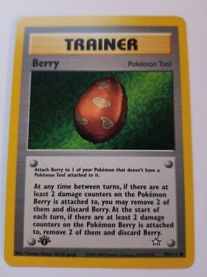 Berry 99/111 Neo Genesis Set TRAINER Pokemon Card 1st Edition | eBay