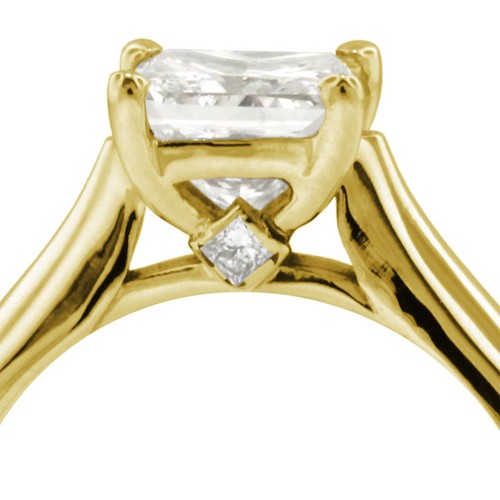 1ct E VS2 Radiant Natural Certified Diamond 18ky Gold Solitaire Engagement Ring | eBay