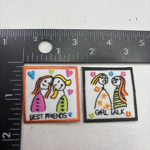 Small 1.5” Friendship Besties GIRL TALK & BEST FRIENDS Patch Lot Gossip ...