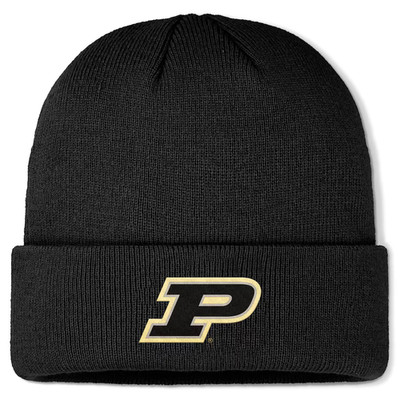 NEW! Purdue Boilermakers Top of the World Logo Cuffed Knit Hat - Black ...