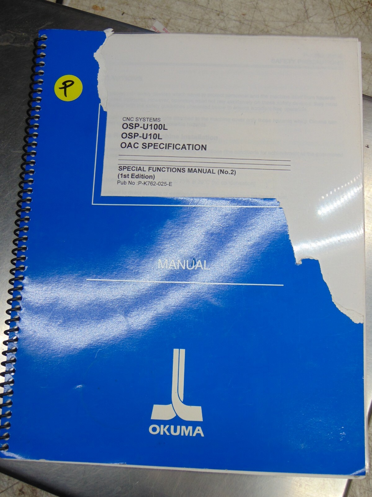 (1) Okuma CNC OSP-U100L/U10L OAC SPECIFICATION SPECIAL FUNCTIONS MANUAL ...