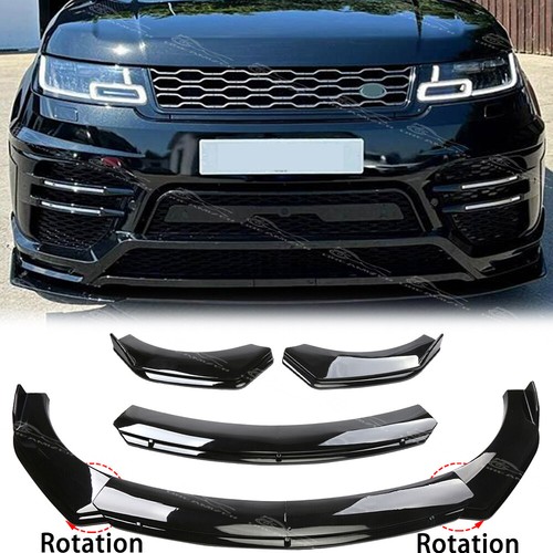 For Land Rover Range Rover Sport Gloss Black Front Bumper Spoiler Lip ...