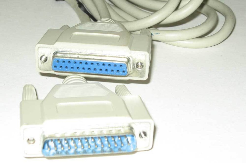 RS232 Serial Data/Modem/Printer Cable DB25F to DB25M 10' Extension | eBay