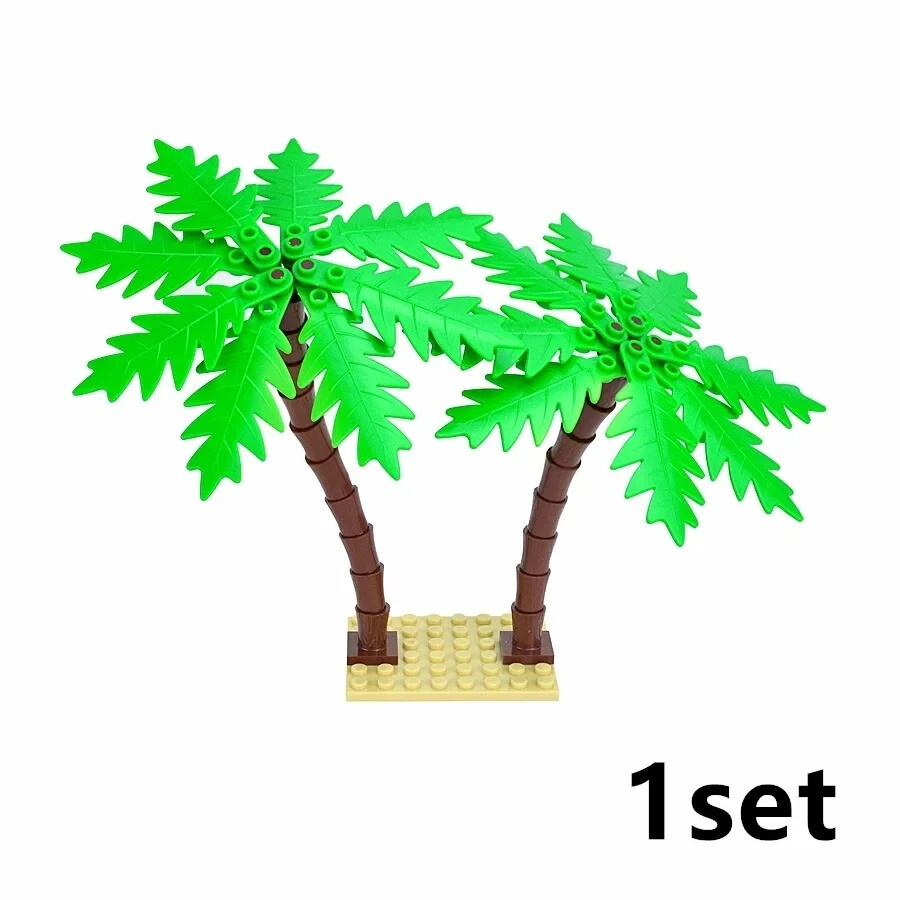 City Tree Green Bush Garden MOC Flower Grass for Lego Building Blocks ...