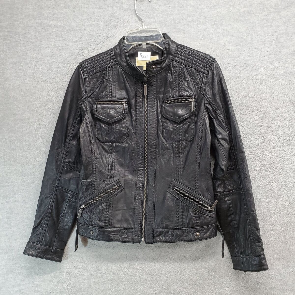 Michael Kors Women Jacket Medium Black 100% Genuine Leather Michael Kors Women Jacket Medium Black 100% Genuine Leather