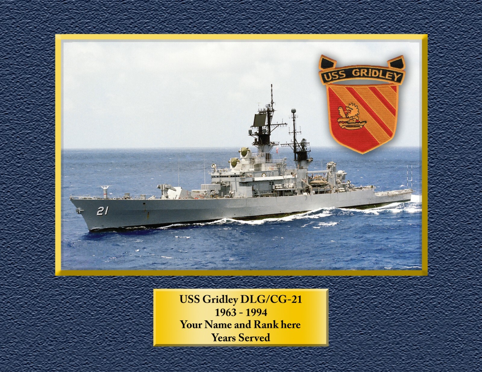 USS GRIDLEY DLG-CG 21 Custom Personalized Print of US Navy Gift Idea | eBay