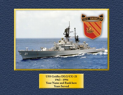 USS GRIDLEY DLG-CG 21 Custom Personalized Print of US Navy Gift Idea | eBay