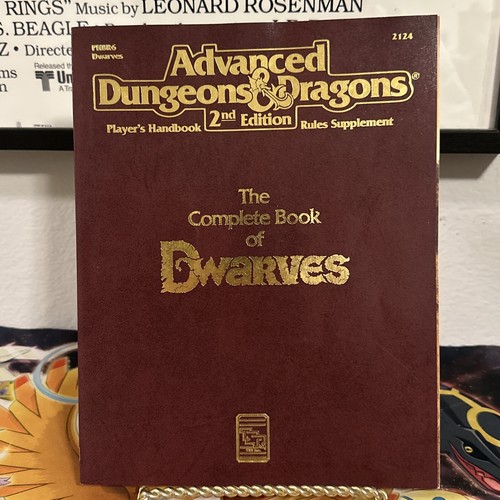 AD&D 2nd Edition 1991 First Printing The Complete Book of Dwarves Near ...