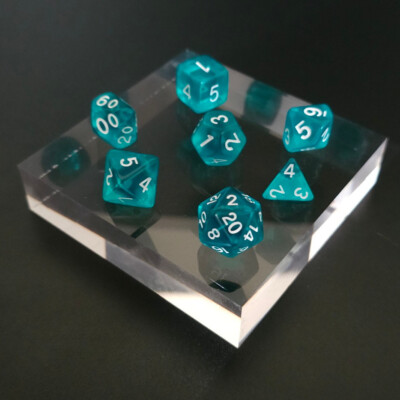 Full Set of Dice - Oceanic Aquamarine - D4 through D20 - Dungeons ...