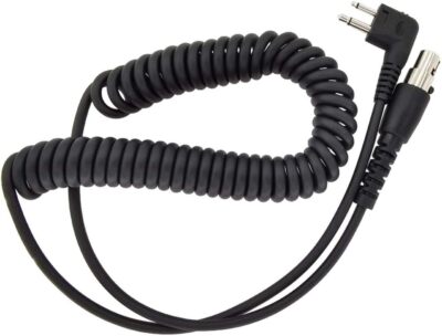 2-Pin to 5-Pin Coil Cord Aviation Headset Cable for Motorola HYT Black ...
