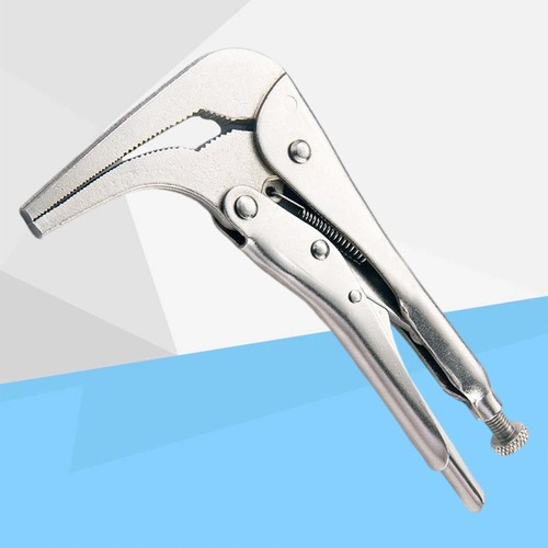 90 Bent Nose Locking Pliers Crimping Steel 180mm W29288 Vice Grip Plier ...