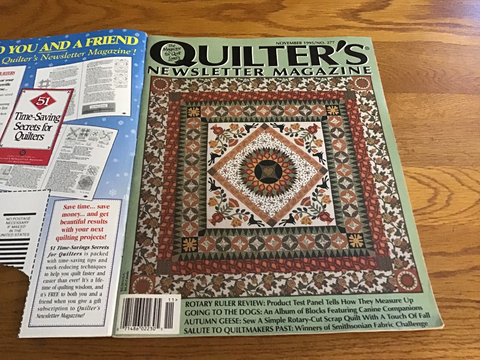Quilters Newsletter Magazine November 1995 No 277 | eBay
