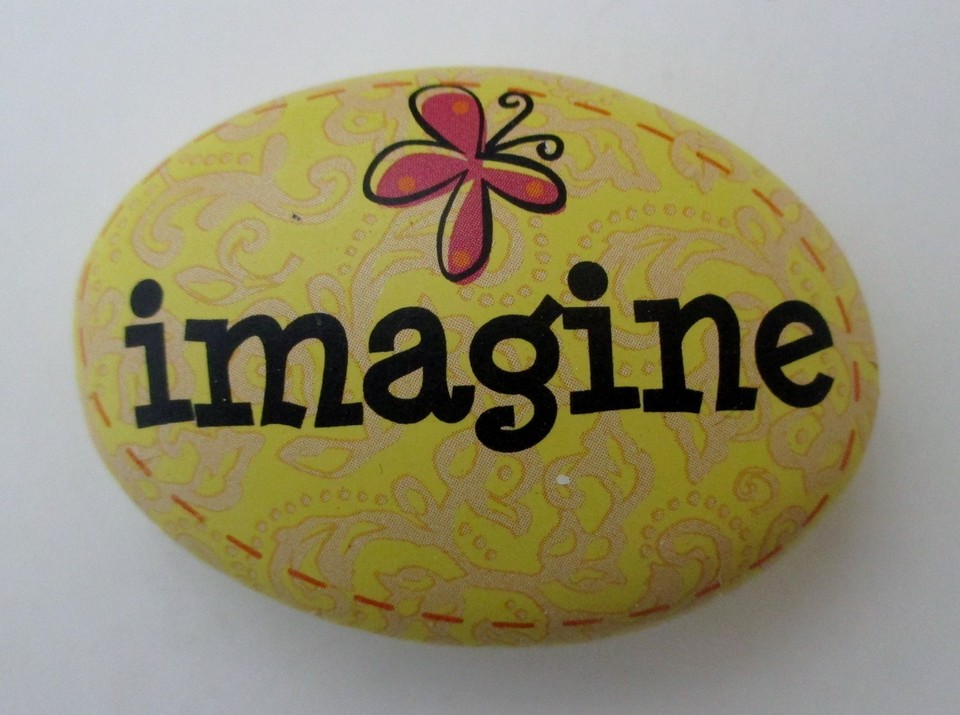 EE4 Imagine Message stone POCKET TOKEN CHARM Thank you Mom butterfly ...