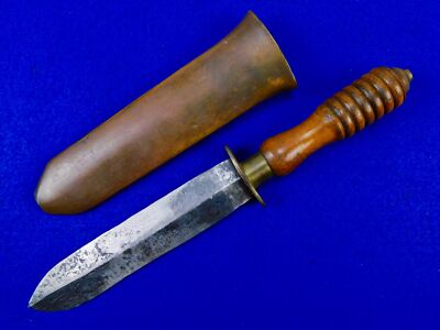 British English WW2 Siebe Gorman & Co. Diving Diver's Knife w/ Scabbard ...