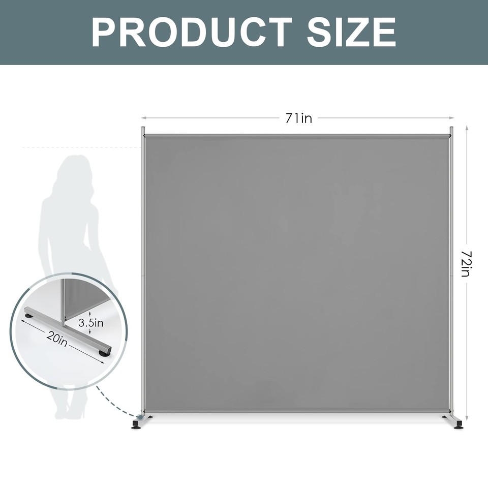 Single Large Panel Room Divider, Privacy Screen for Office, Partition ...